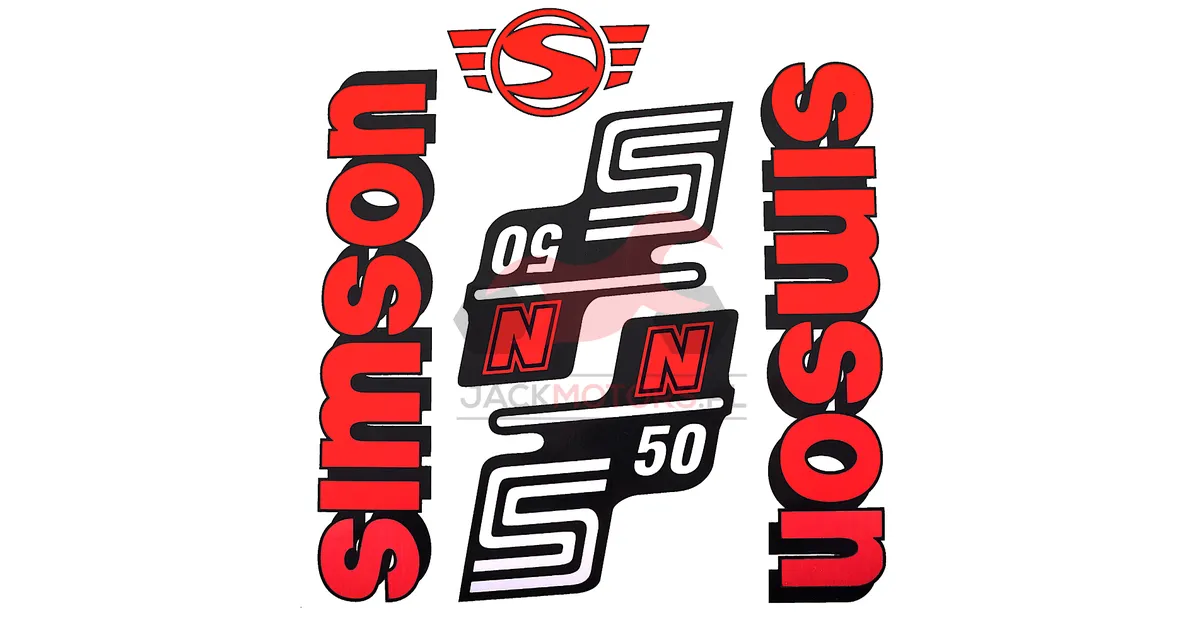 STICKER SIMSON S50N RED SET HGR - Jack Motors - Części i akcesoria ...