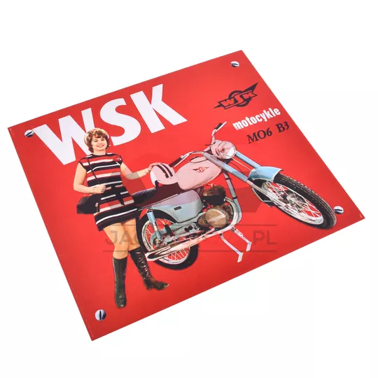 TABLICZKA PRL "WSK 125 M06B3" 33X29CM PL - Jack Motors - Części i ...
