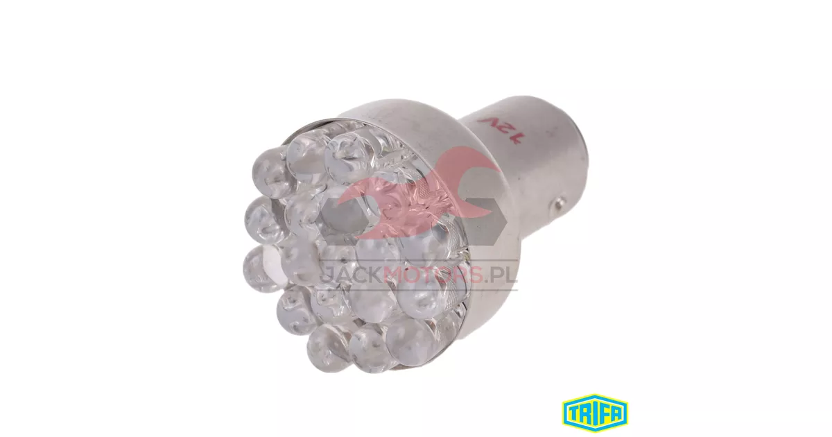 BULB 12V 120/30mA BAY15D LED RED TRIFA GERMANY - Jack Motors - Części i ...