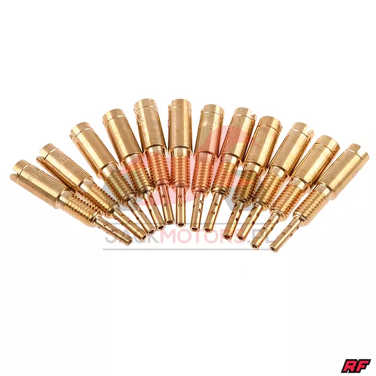 MAIN NOZZLES AND IDLE NOZZLES MIKUNI RS TM SET 12 PCS 10 - 37,5 RACING ...