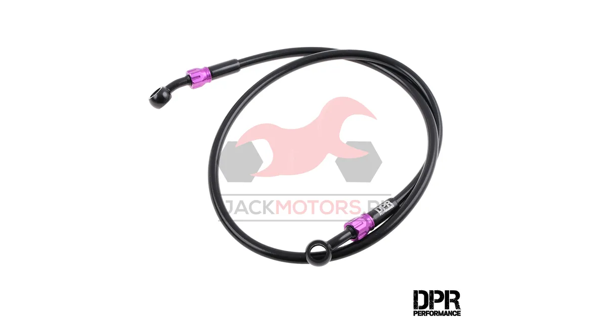 PRZEWÓD HAMULCOWY W OPLOCIE 90CM CZARNO FIOLETOWY V2 DPR PERFORMANCE ...