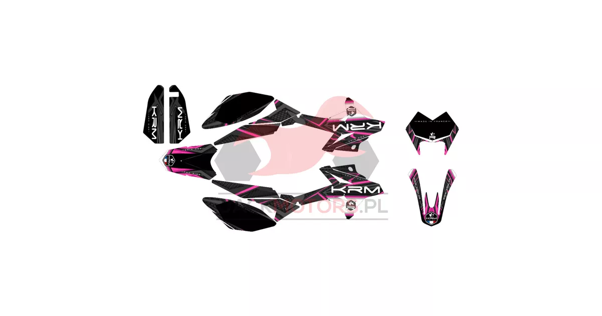 STICKERS KRM PRO RIDE BLACK PINK BETA RR 2011-2020 SET - Jack Motors ...