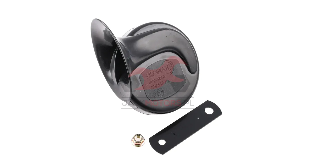HORN 12V HIGH TONE BLACK RIGHT DECIMAX BY SEGER HOMOLOGATION E24 - Jack ...